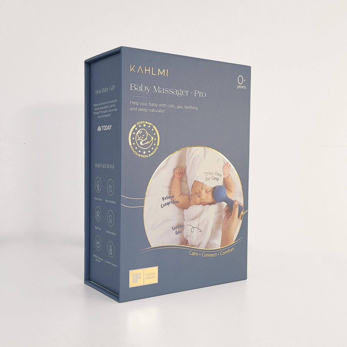Kahlmi Baby Massager – Natural Baby Massage Wand | Soothes Teething & Gas