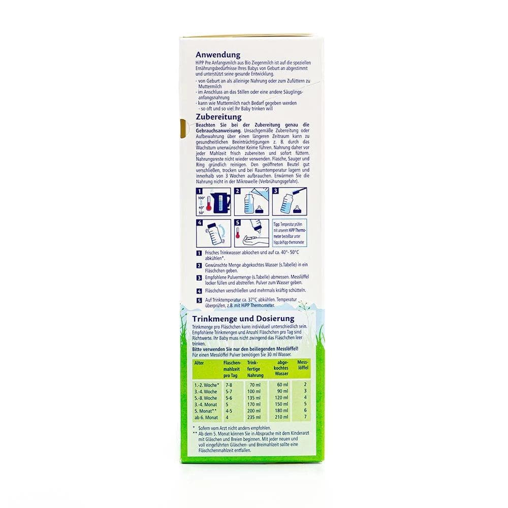 HiPP Goat Milk Formula Stage PRE - Gentle and Natural Nourishment for ...